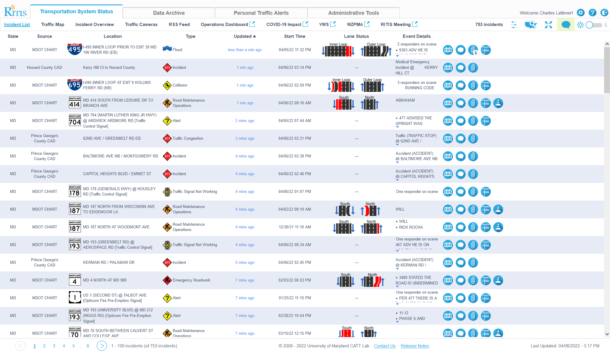 RITIS Tool Catalog | Regional Integrated Transportation Information System